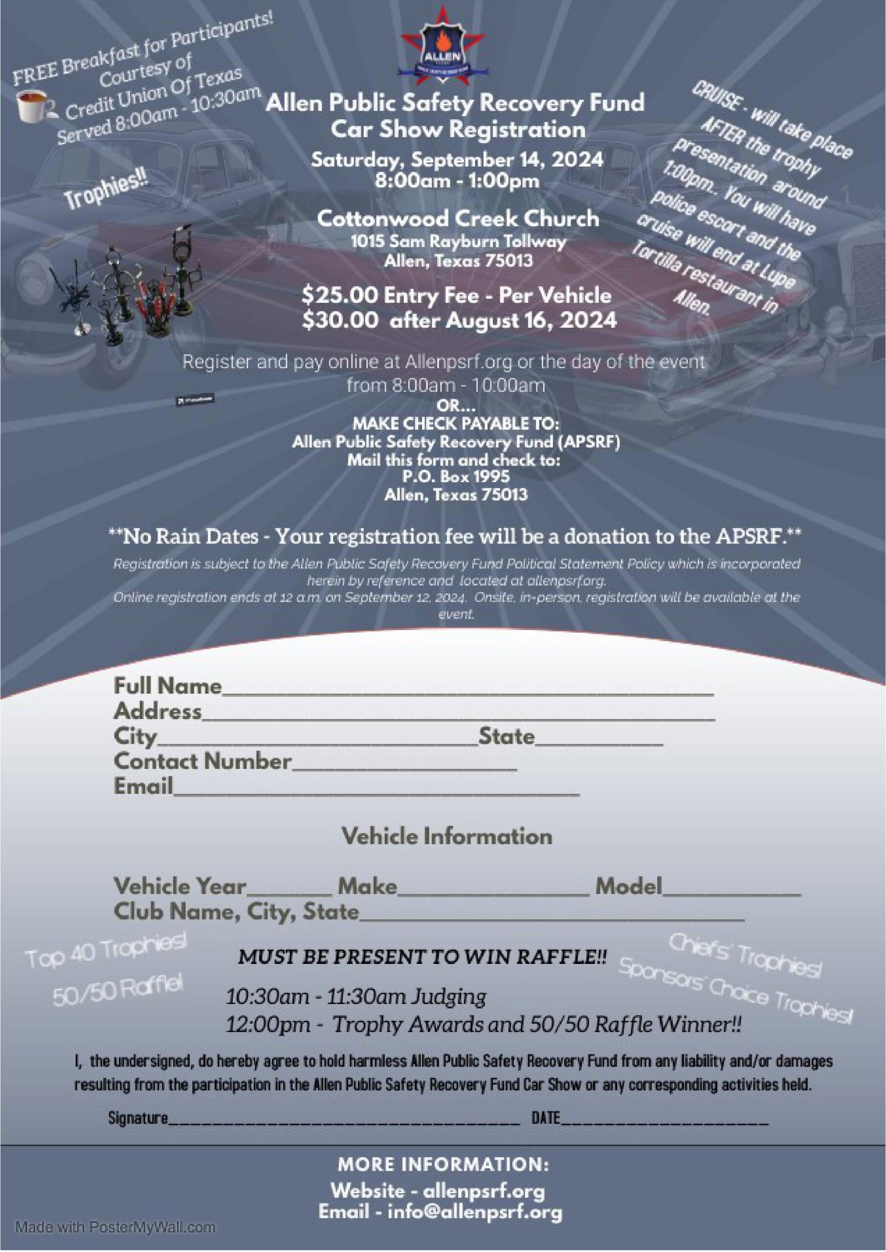 Car Show | Allen Public Safety Recovery Fund